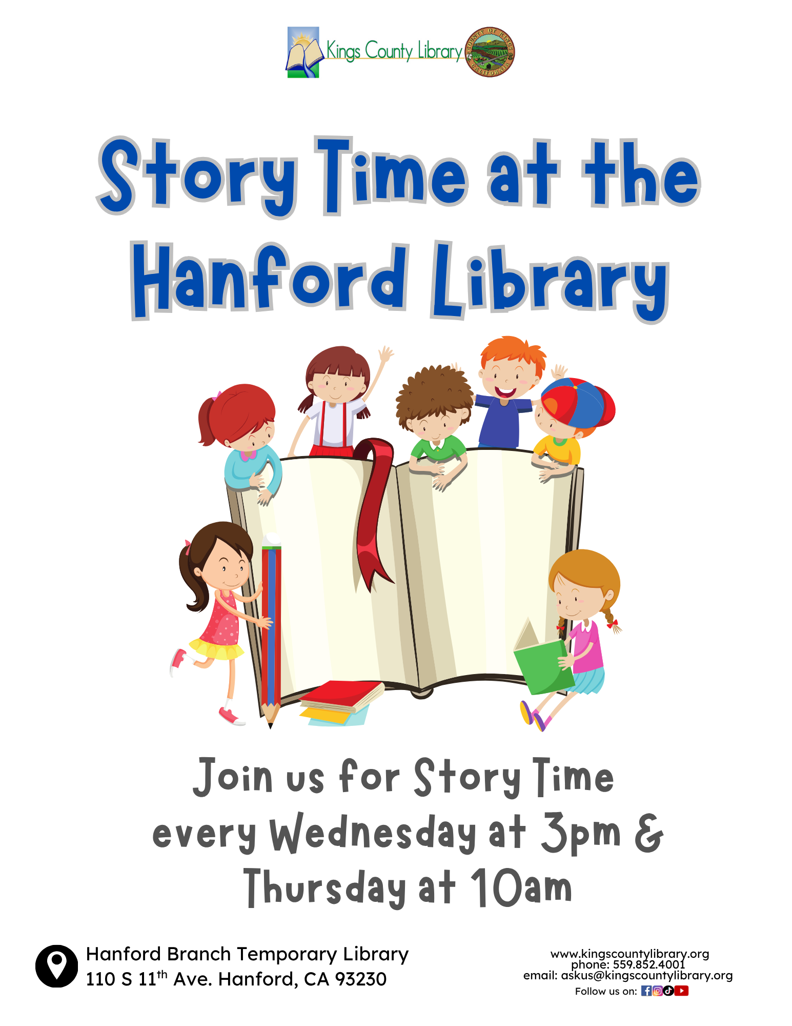 Join us for Story Time! | Kings County Library